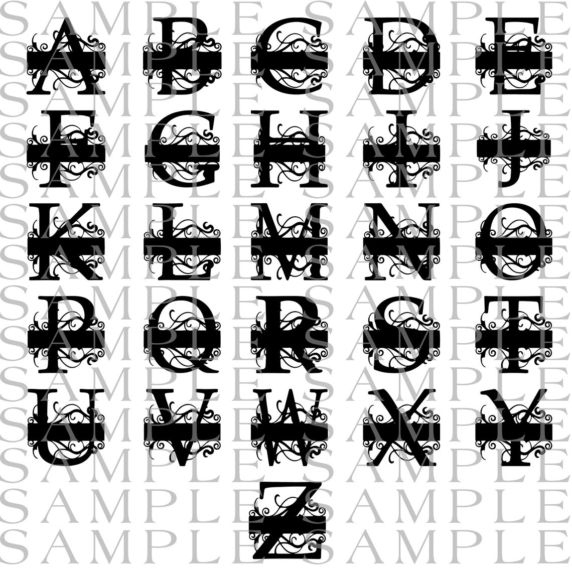 Monogram Last Name Logo Pack and Font SVG Cut Outs for Cricut - Etsy
