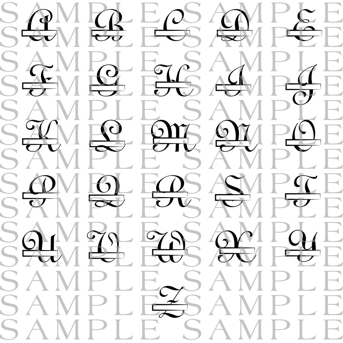 Monogram Last Name Logo Pack and Font SVG Cut Outs for Cricut - Etsy
