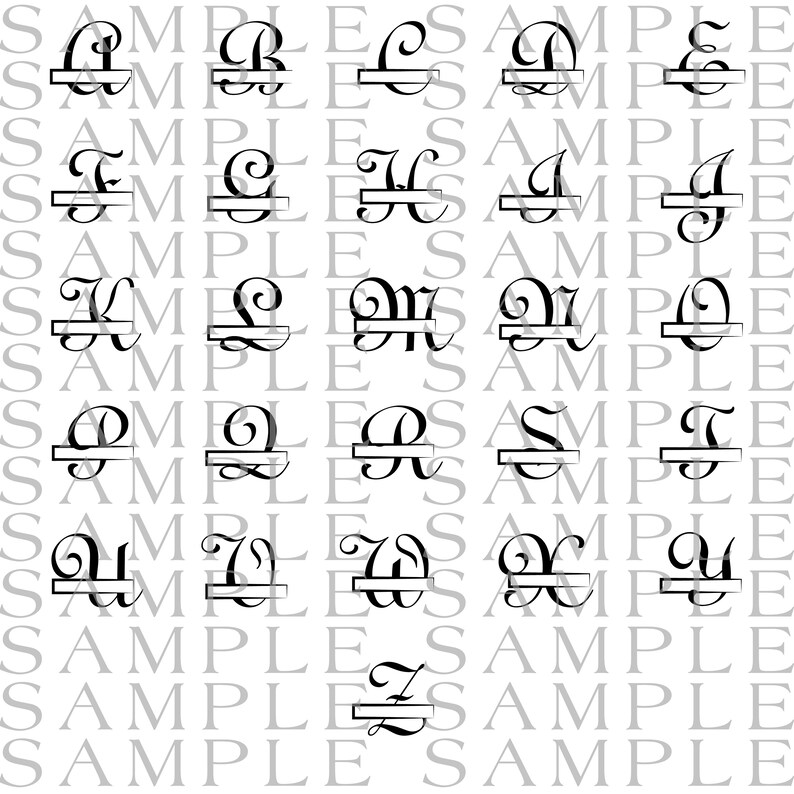 Monogram Last Name Logo Pack and Font SVG Cut Outs for Cricut - Etsy