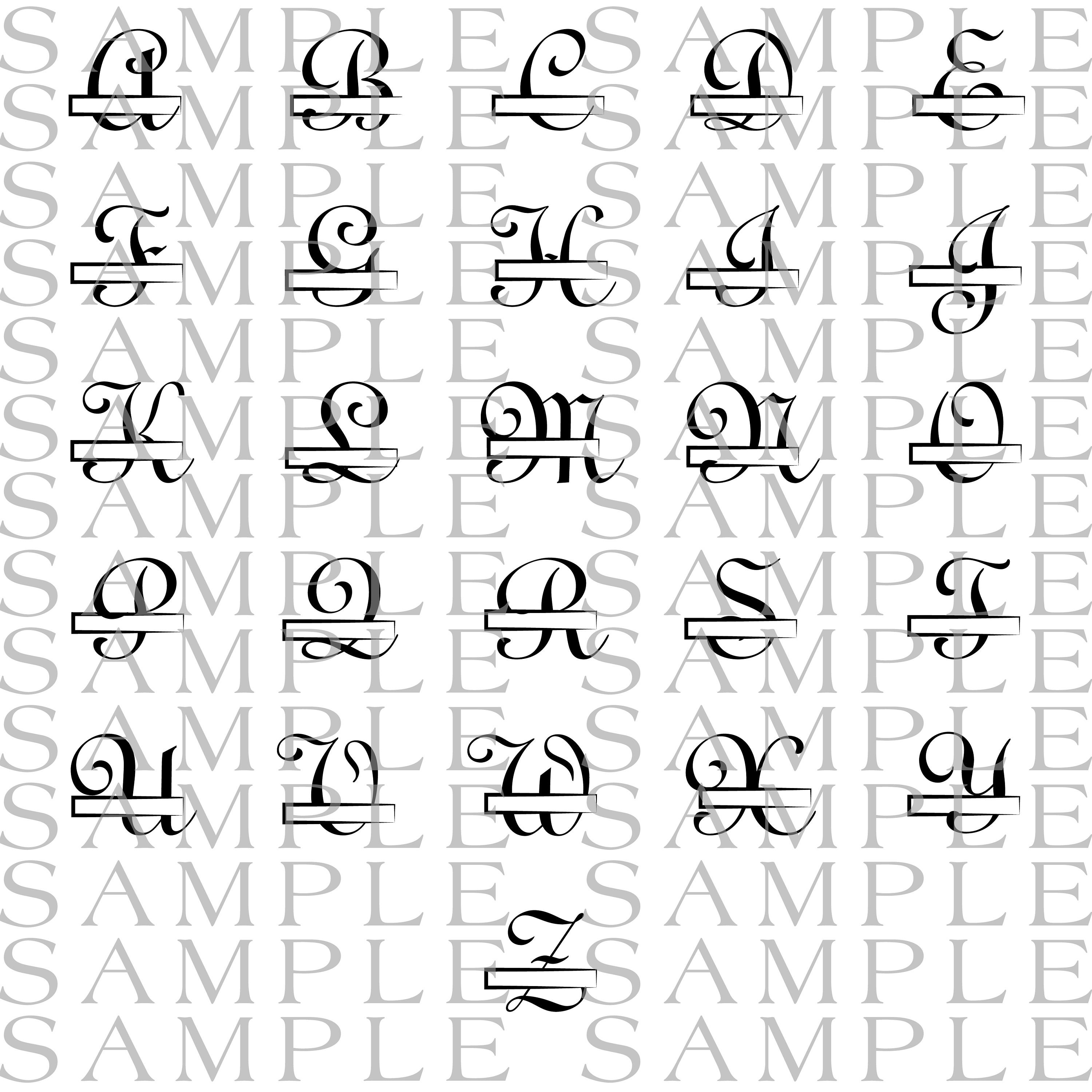 Monogram Last Name Logo Pack and Font SVG Cut Outs for Cricut - Etsy