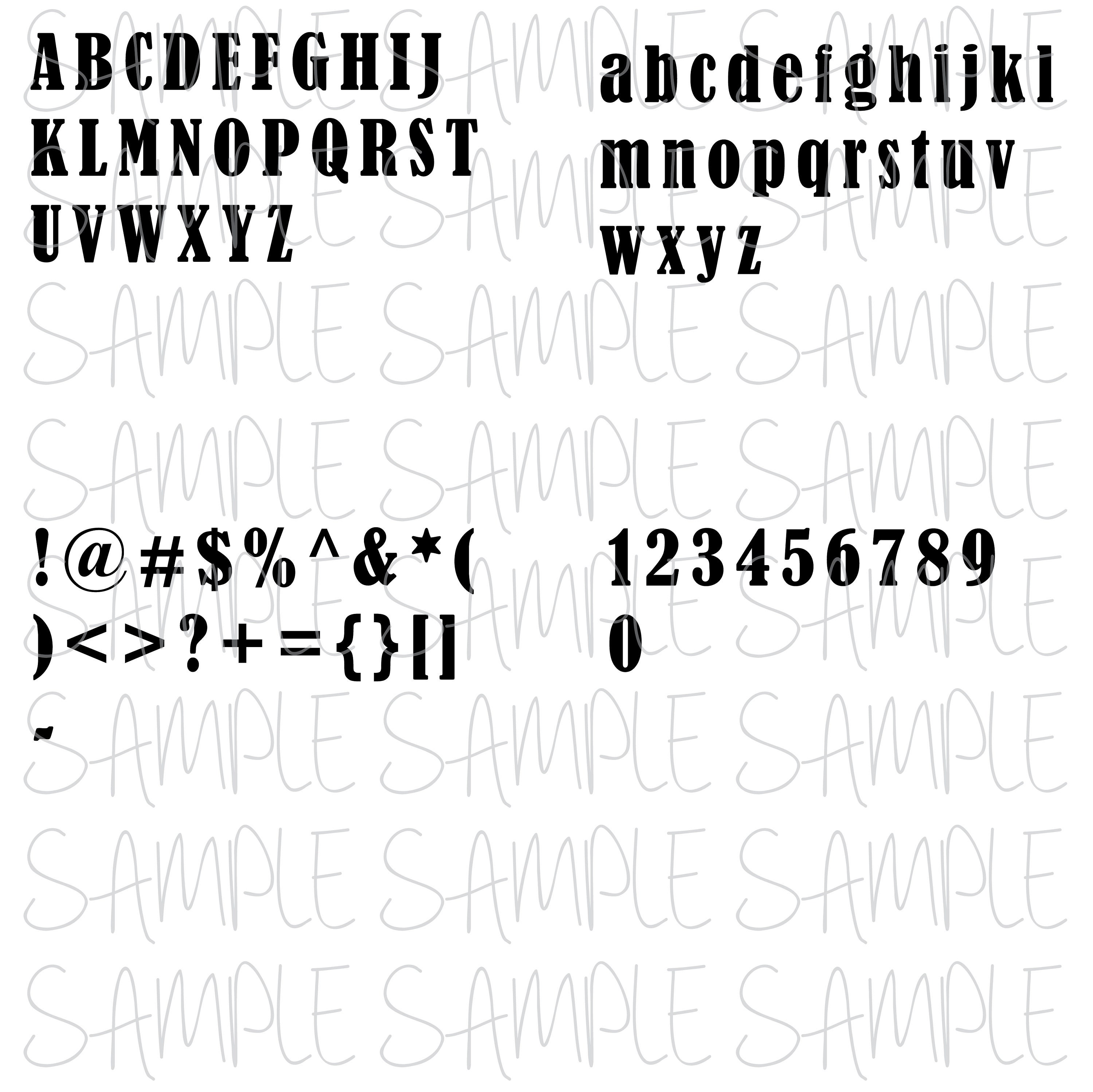 Condensed Letters SVG Cut Out for Cricut - Etsy