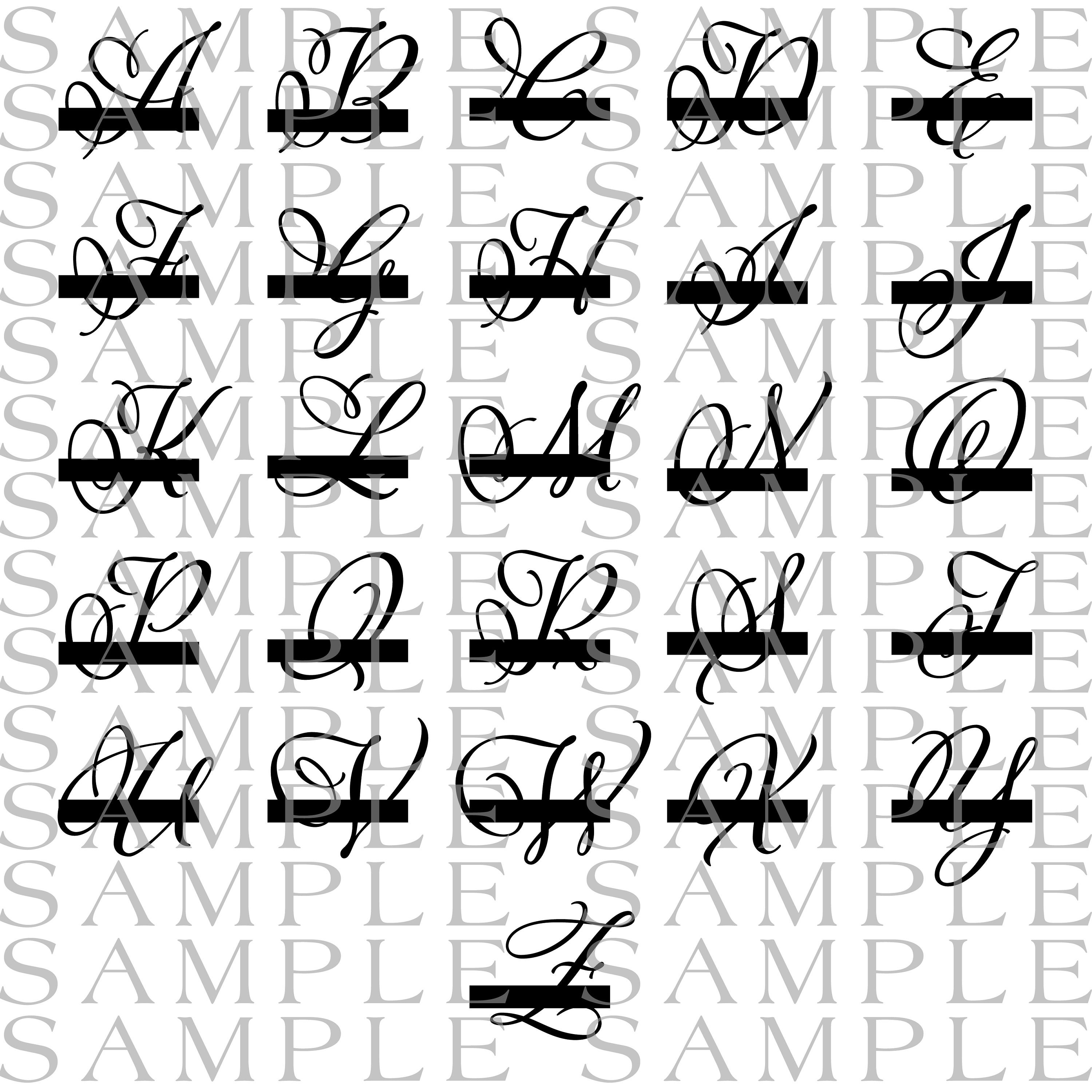 Monogram Last Name Logo Pack and Font SVG Cut Outs for Cricut - Etsy