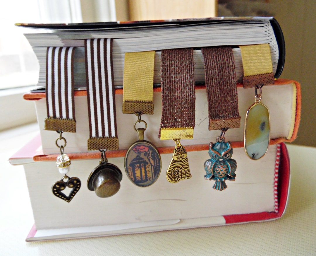Ribbon Bookmarks With Charms - Etsy