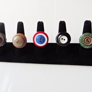 Vintage Button Ring - Etsy