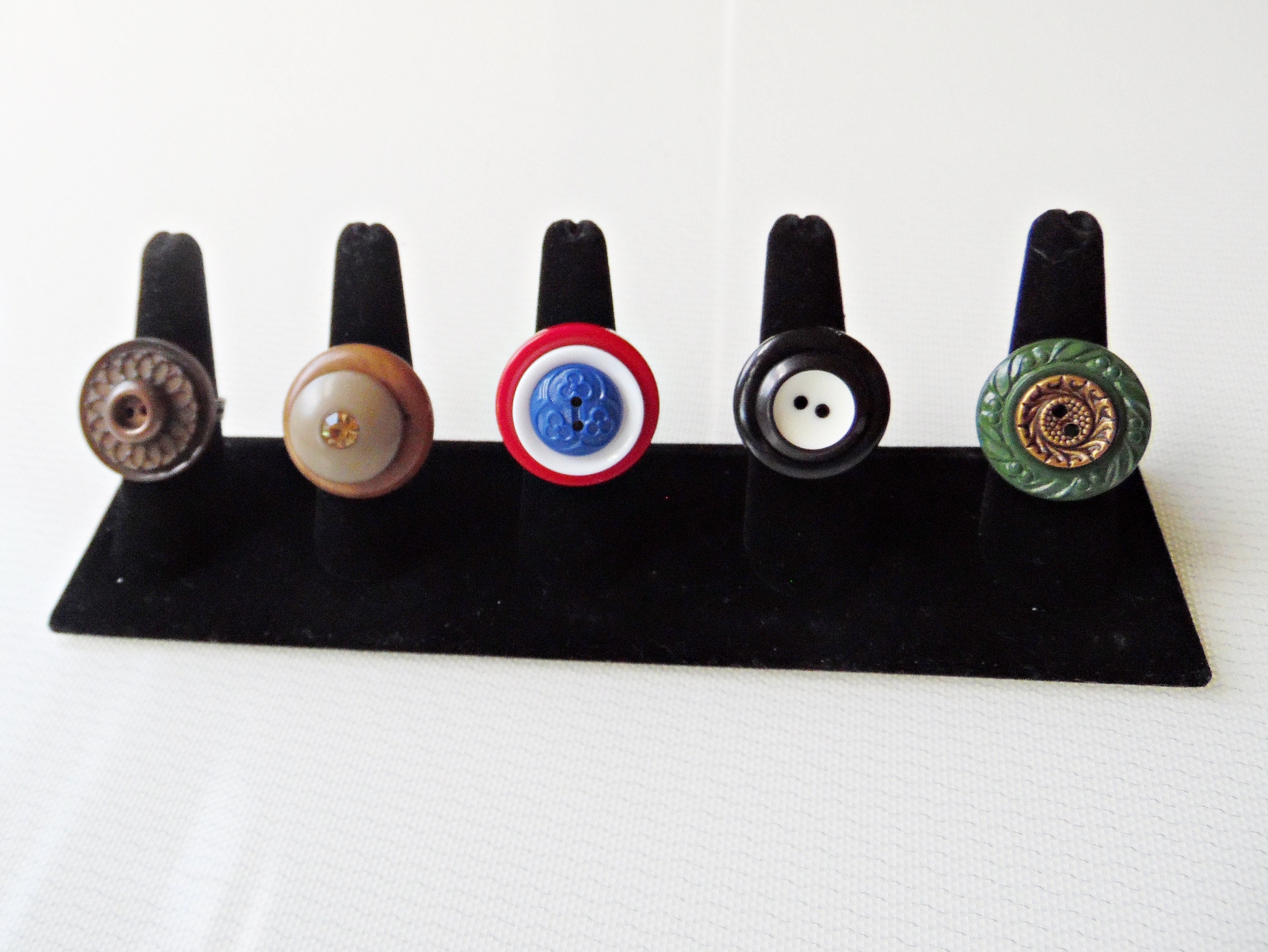 Vintage Button Ring - Etsy