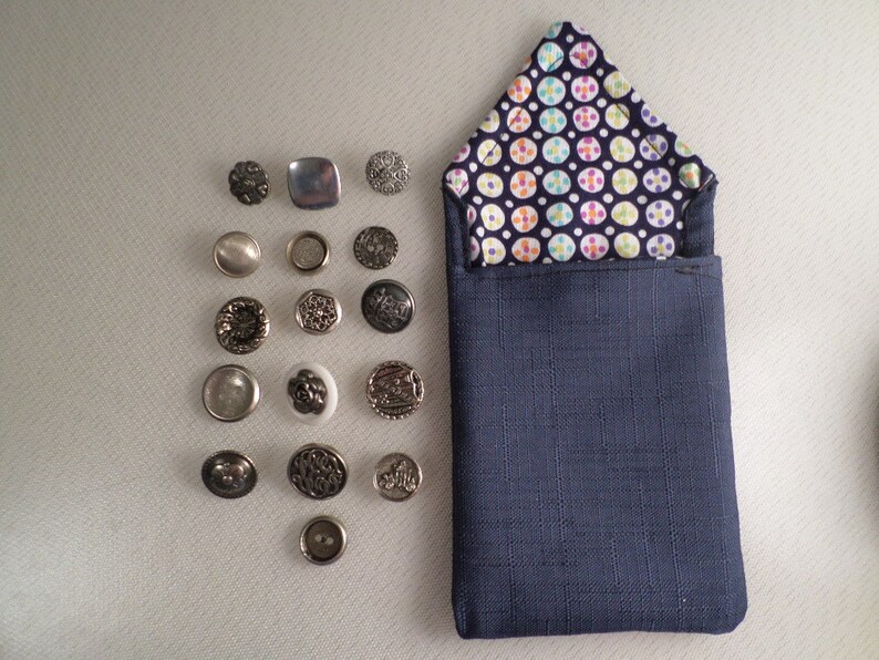USB Pouch Fabric With Vintage Button Holds Flash Drives - Etsy