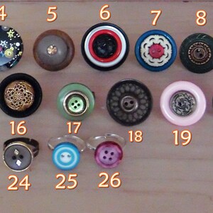 Vintage Button Ring - Etsy