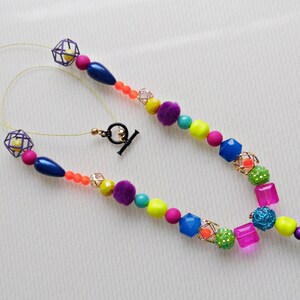 Remember the 80s Necklace 1980s Neon Necklace Made With Neon Yellow 12 ...