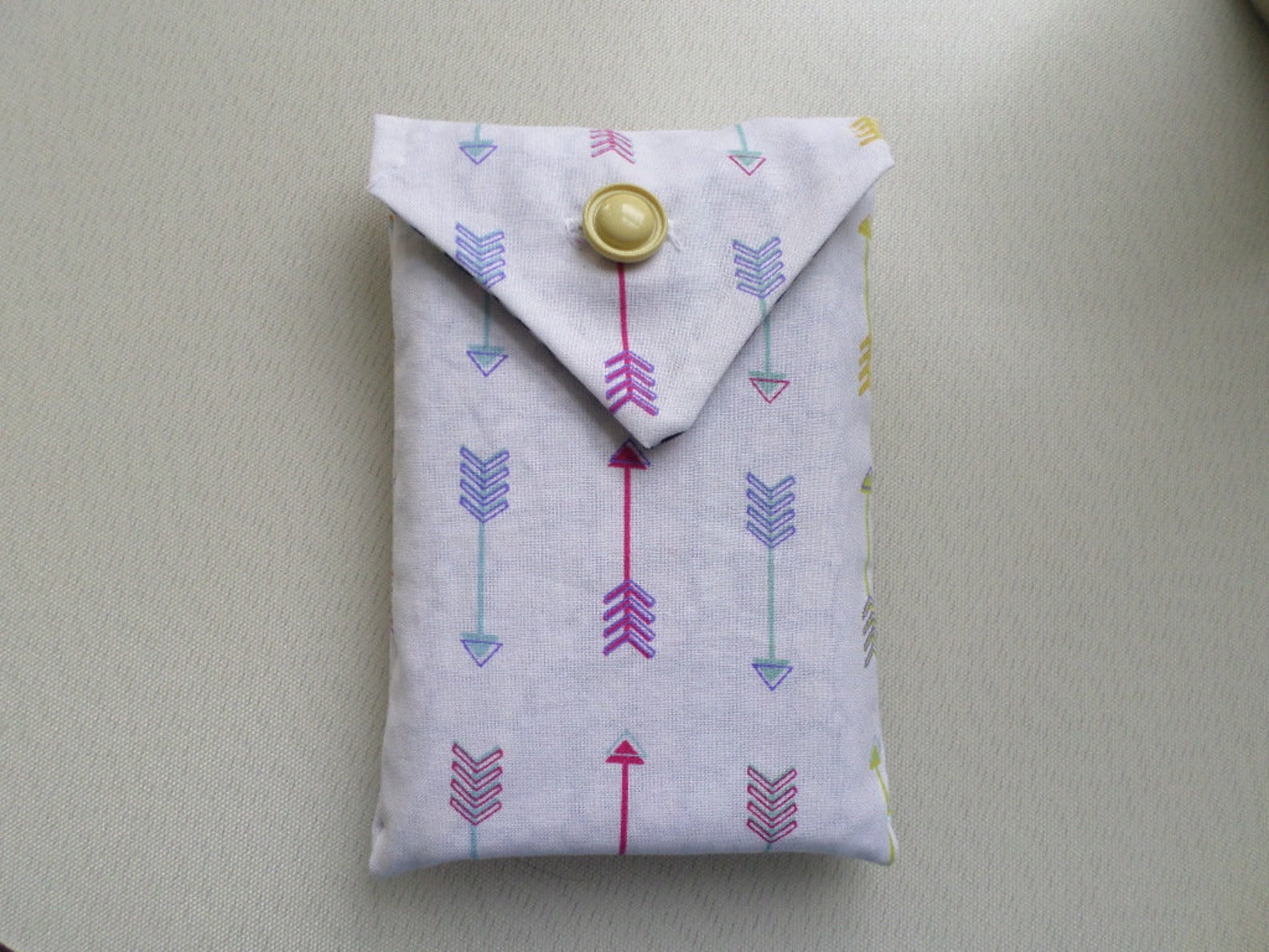 USB Pouch Fabric With Vintage Button Holds Flash Drives - Etsy