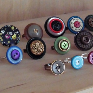 Vintage Button Ring - Etsy