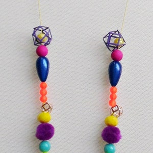 Remember the 80s Necklace 1980s Neon Necklace Made With Neon Yellow 12 ...