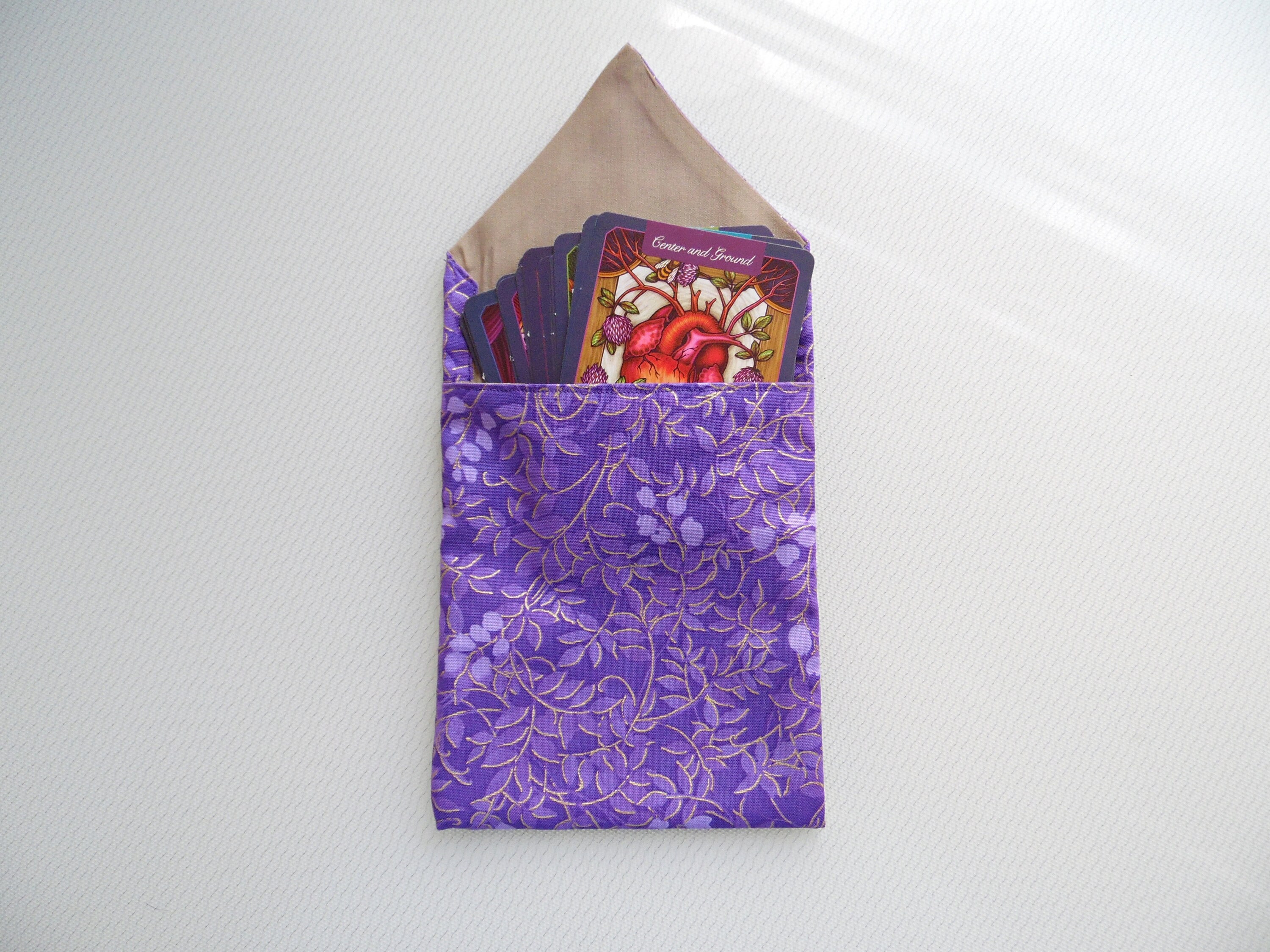 Purple Tarot Bag with Vintage Button Your Choice of Liner | Etsy