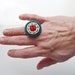 Vintage Button Ring - Etsy