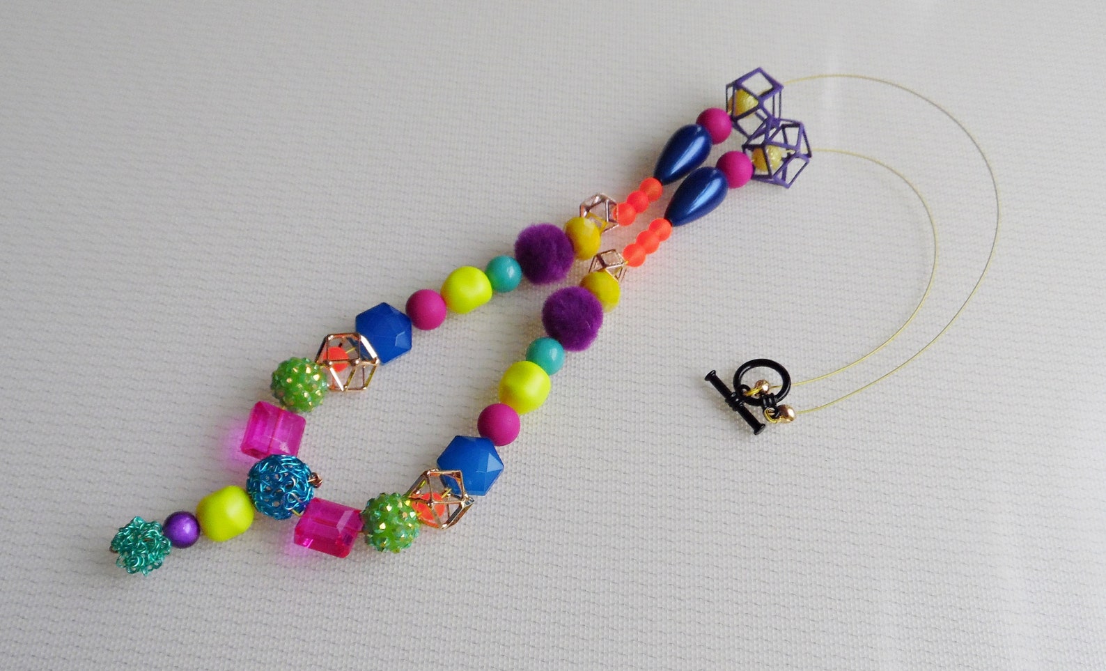 Remember the 80s Necklace 1980s Neon Necklace Made with | Etsy