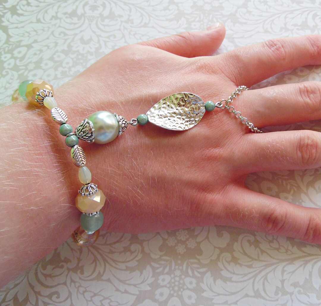 Finger Bracelet Hand Flower Belly Dancer Bracelet Hath Panja Bracelet ...