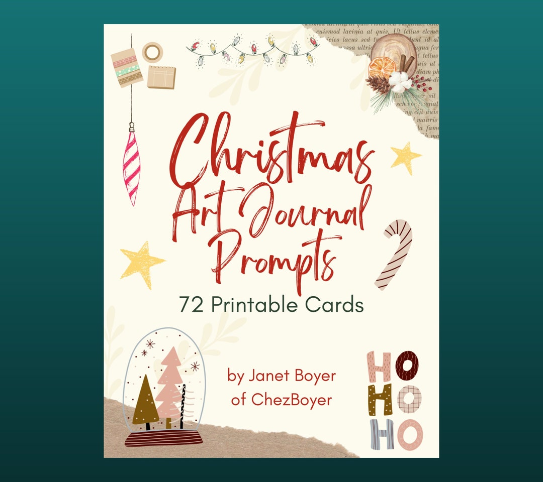 Christmas Art Journal Prompt Cards: 72 Printable Designs (digital Item ...