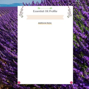 Printable Aromatherapy Journal Pages for Essential Oils - Etsy