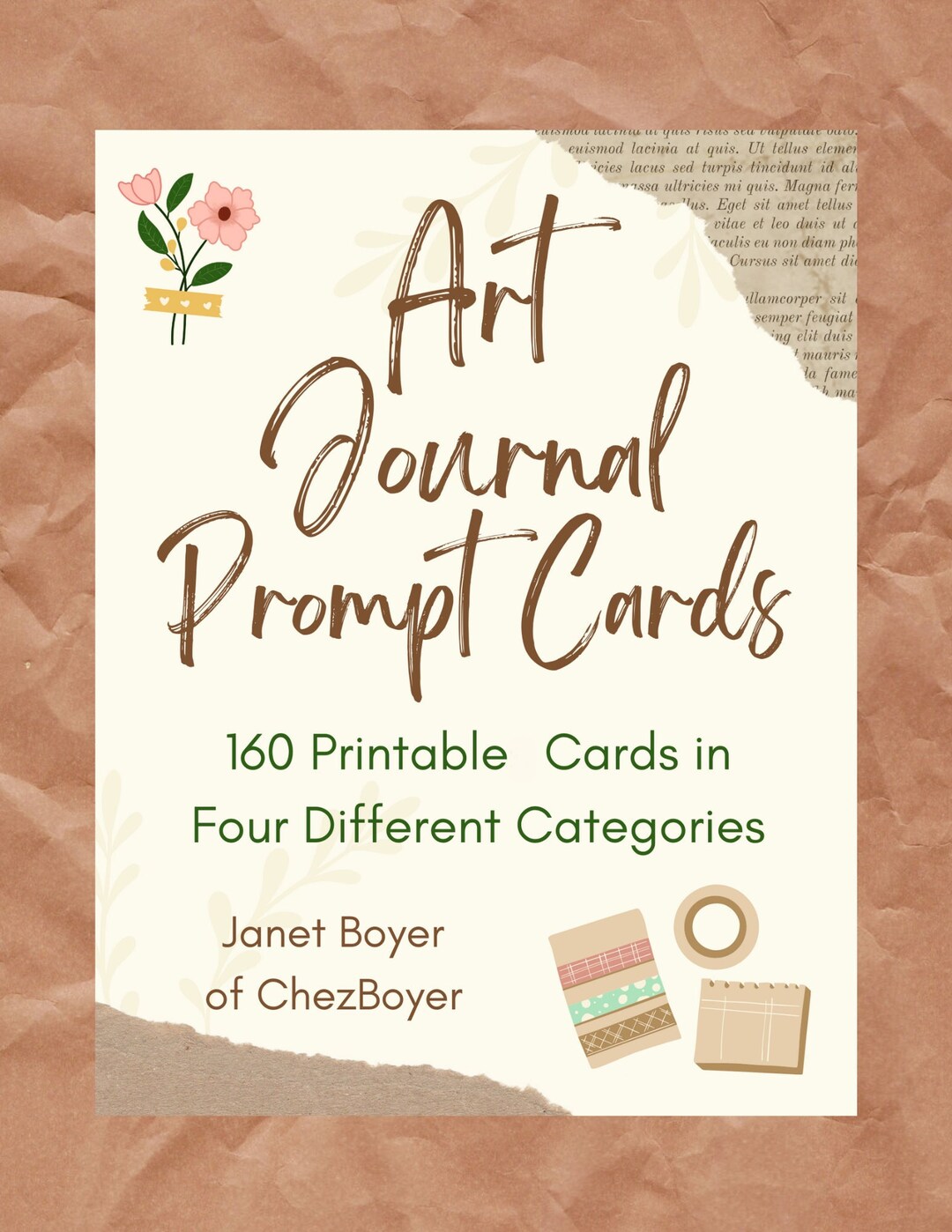 Art Journal Prompt Cards 160 PRINTABLE Journaling Cards Prompts for ...