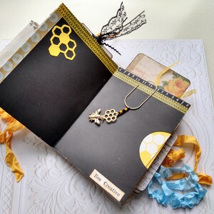Bee Mini Journal and Photo Album - 18 Page Handmade Journal With ...