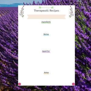 Printable Aromatherapy Journal Pages for Essential Oils - Etsy