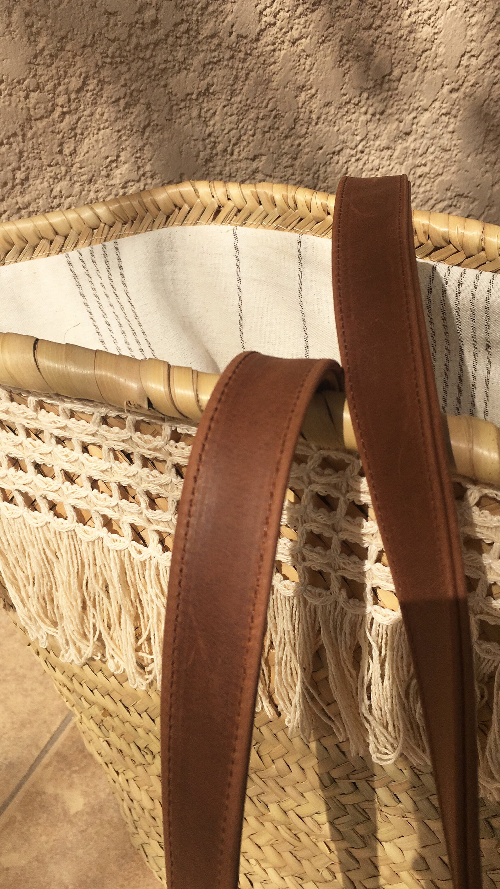 Leather Straw Fringe Bag - Straw Fringe Bags - Straw Tote - Moroccan ...