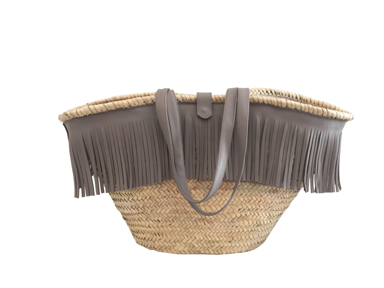 Leather Straw Fringe Bag - Straw Bags - Straw Tote - Raffia Bags ...