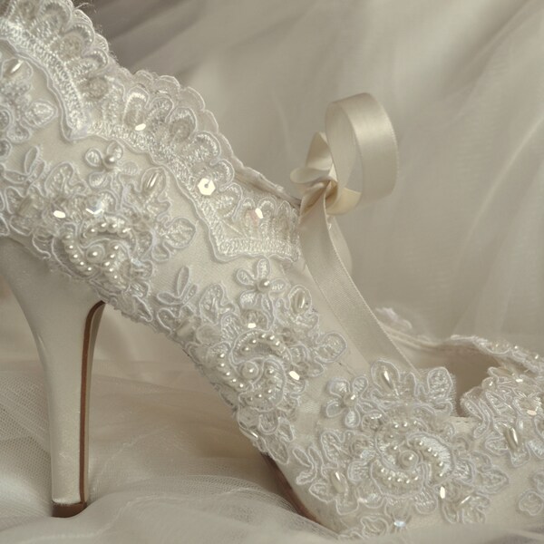 Lace Bridal Shoes - Etsy