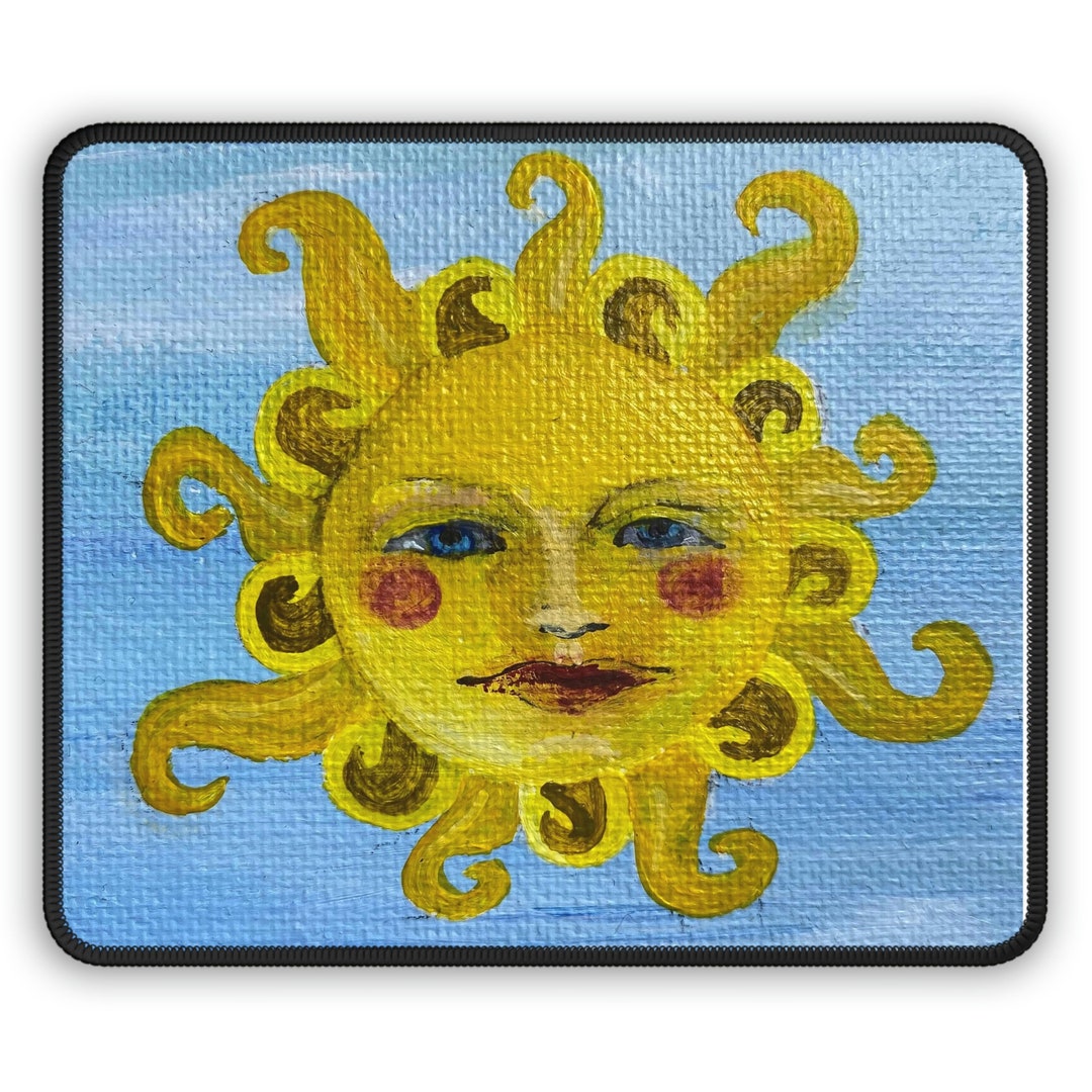 Sun Face Gaming Mouse Pad - Etsy
