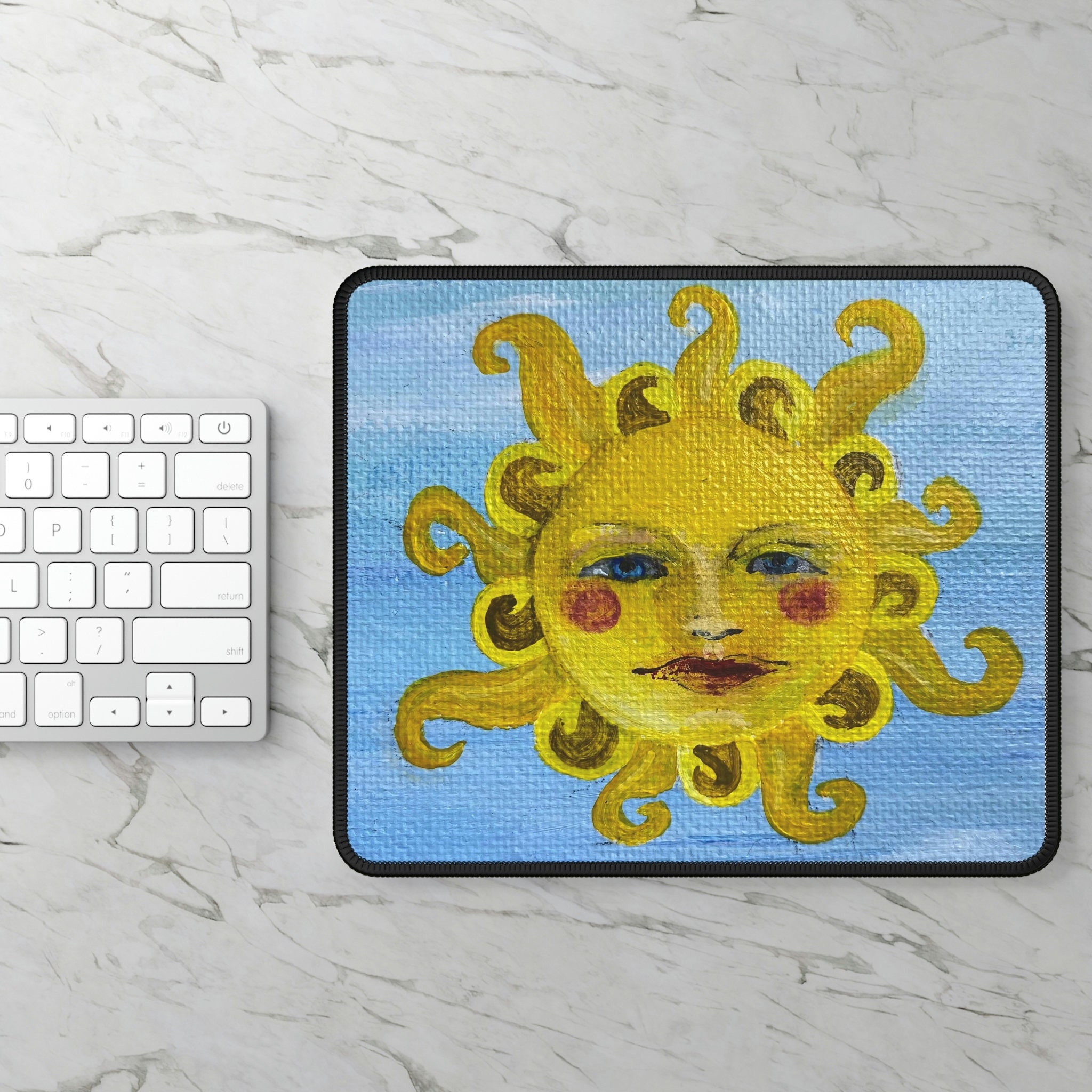 Sun Face Gaming Mouse Pad - Etsy