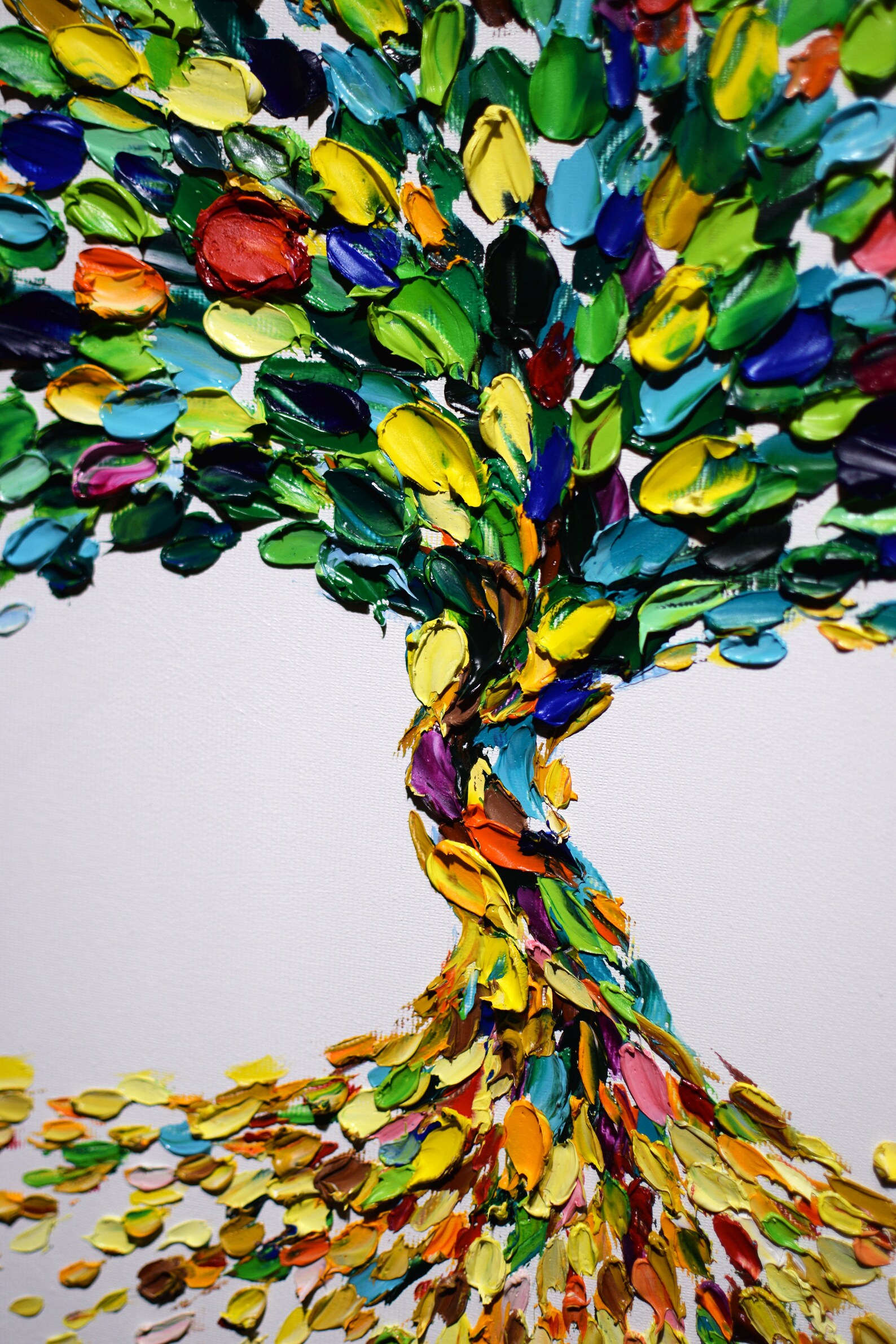 Tree painting Colorful Tree Art tree of life Original oil | Etsy