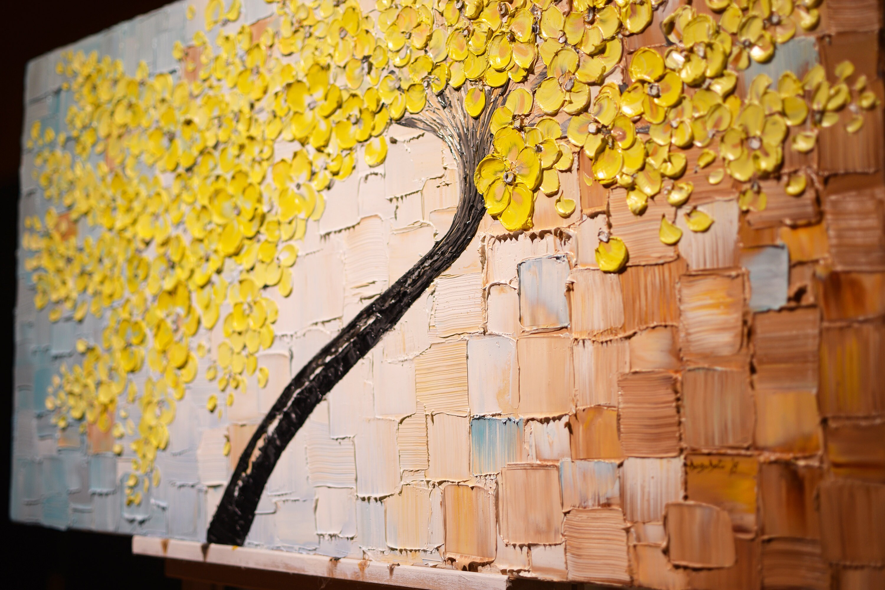 Modern Tree Art Contemporary Painting ORIGINAL Large Abstract | Etsy