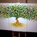 Modern Tree Triptych Painting ORIGINAL Abstract Colorful Blossom Tree ...