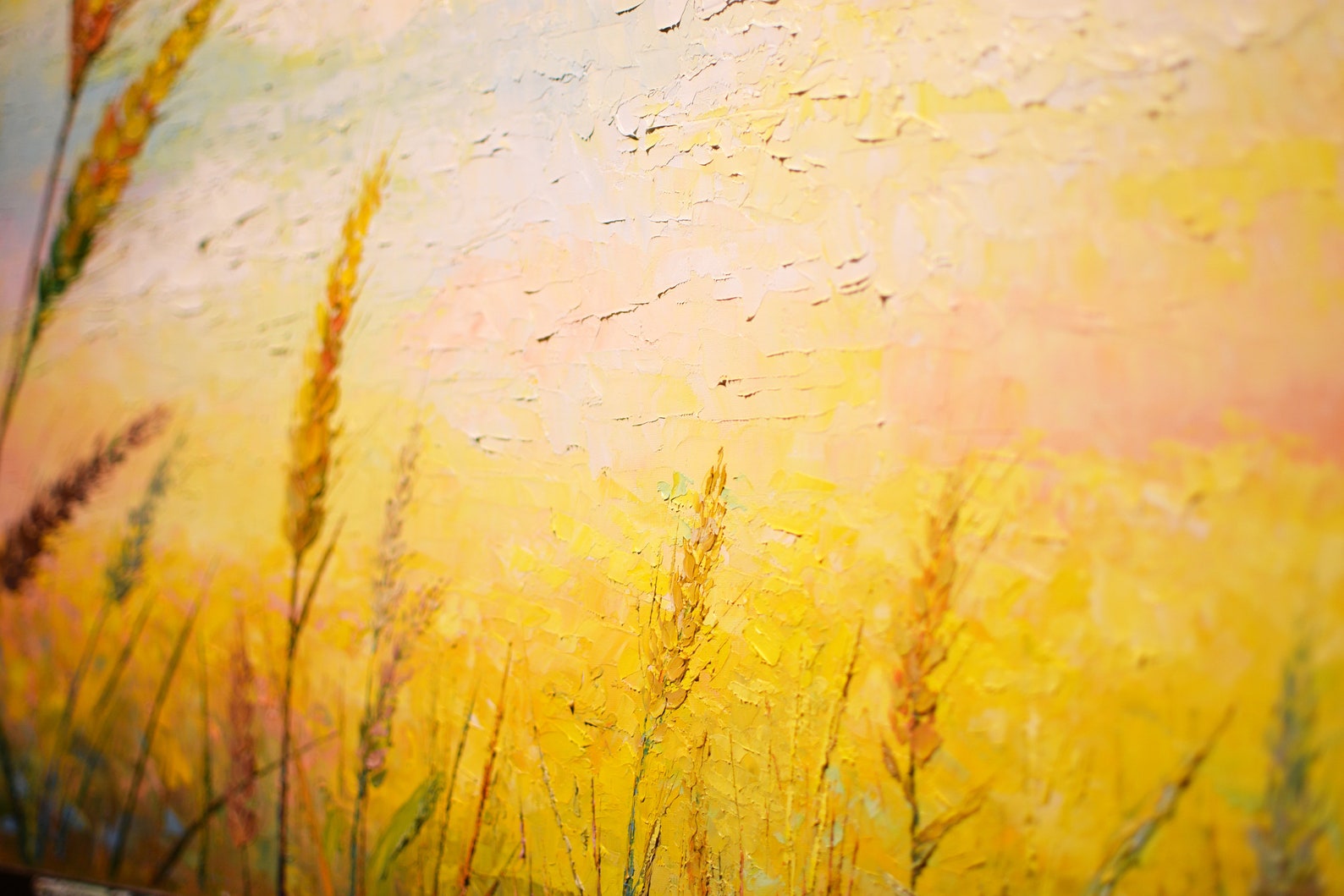 Contemporary Wheat Field Oil Painting With Warm Colors Sunset - Etsy Contemporary Wheat Field Oil Painting With Warm Colors Sunset - Etsy