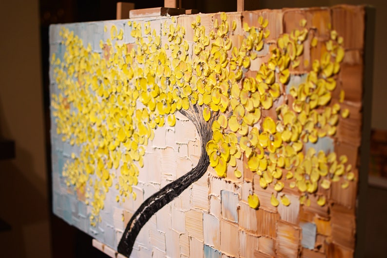 Modern Tree Art Contemporary Painting ORIGINAL Large Abstract - Etsy