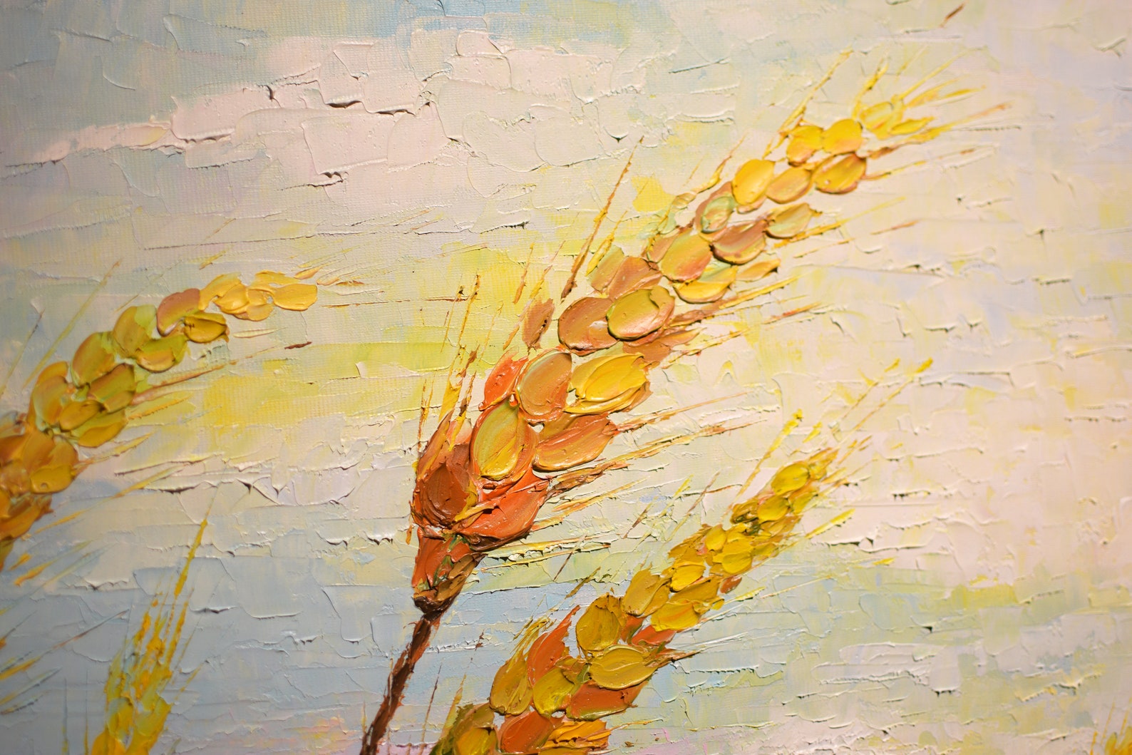 Contemporary Wheat Field Oil Painting With Warm Colors Sunset - Etsy Contemporary Wheat Field Oil Painting With Warm Colors Sunset - Etsy