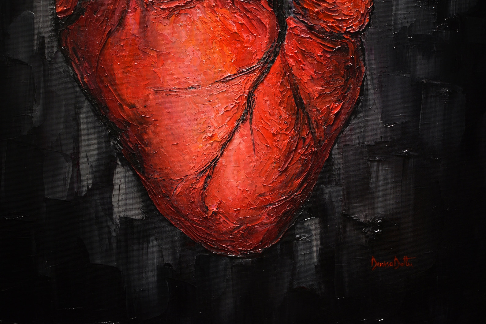 Human Heart Original Oil Painting Contemporary Heart - Etsy