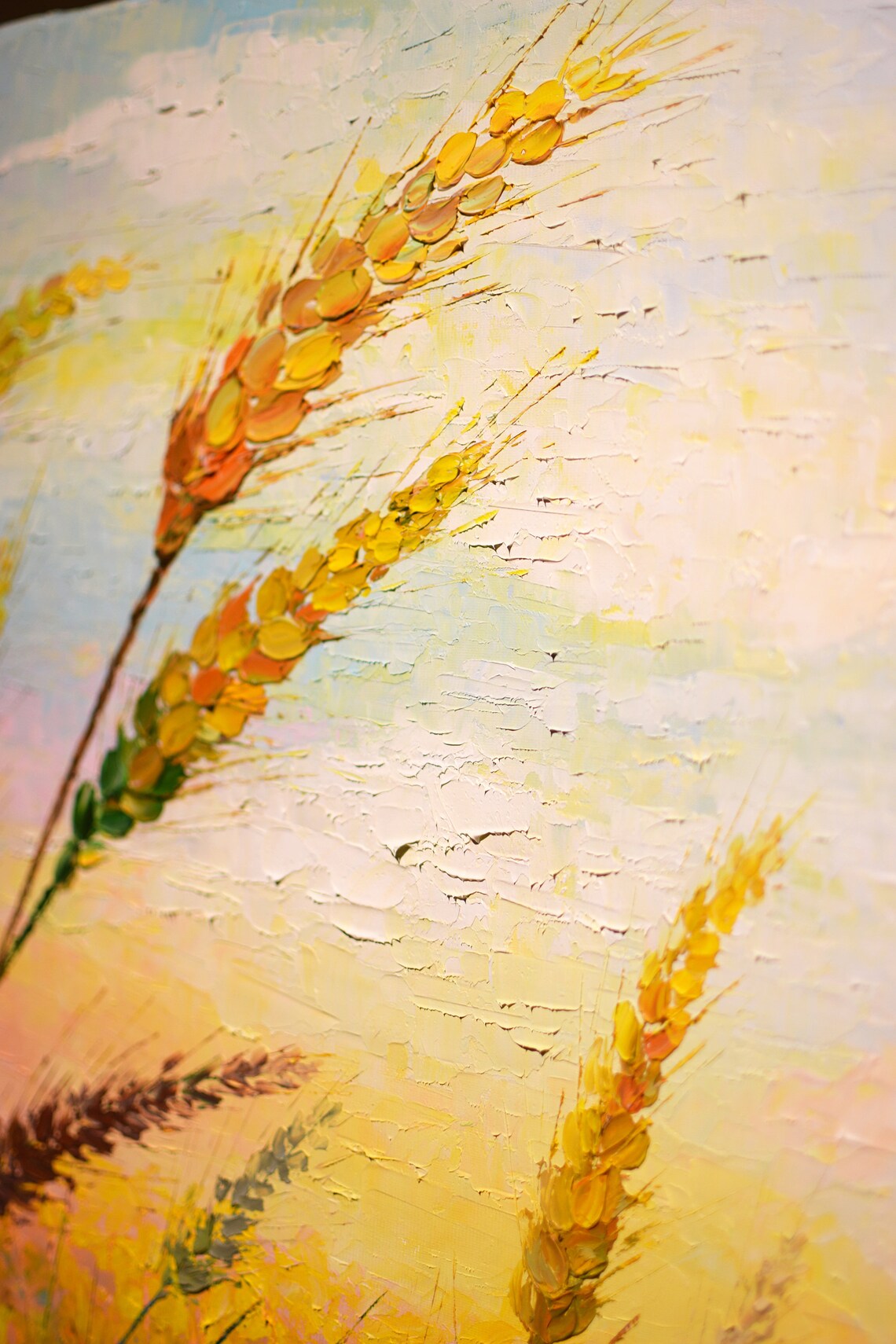 Contemporary Wheat Field Oil Painting With Warm Colors Sunset - Etsy Contemporary Wheat Field Oil Painting With Warm Colors Sunset - Etsy