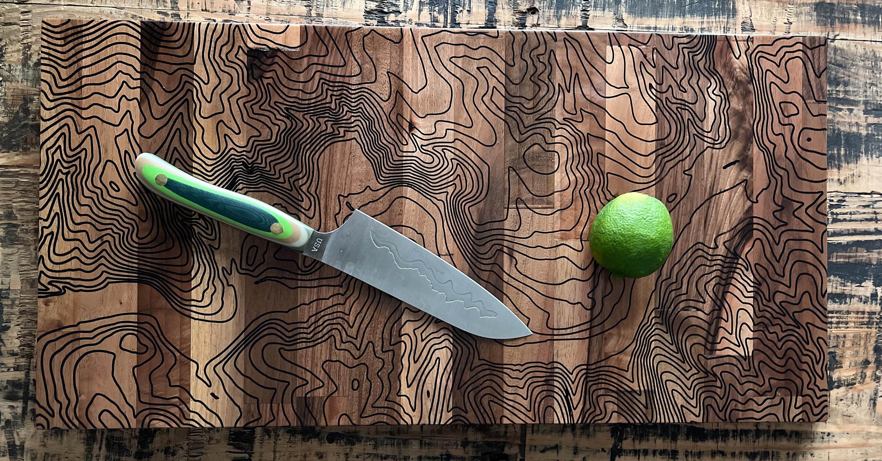 Blackfoot River Topo Map / Trout Fish Cutting Board Made in Bozeman ...