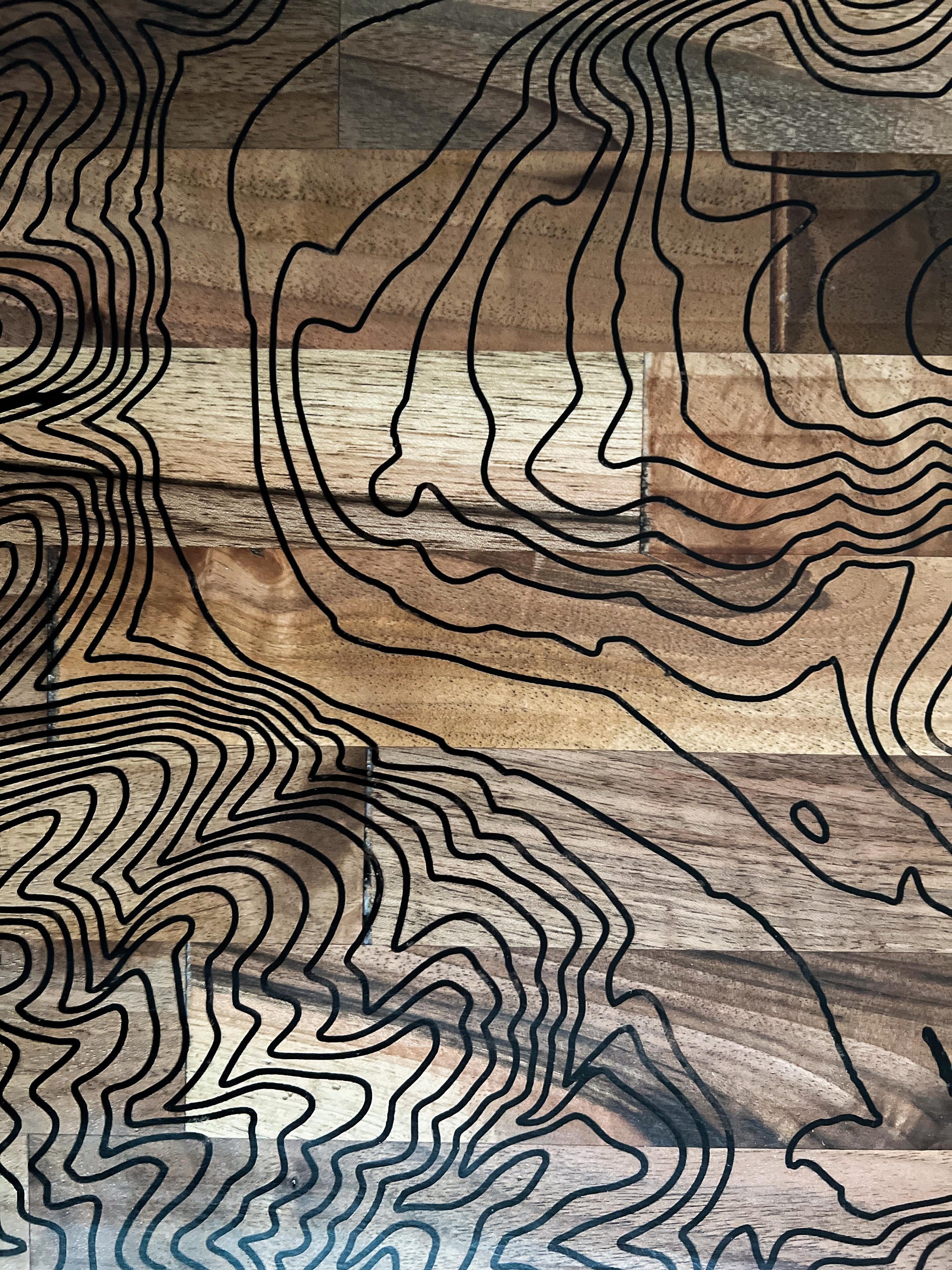 Blackfoot River Topo Map / Trout Fish Cutting Board, Charcuterie ...