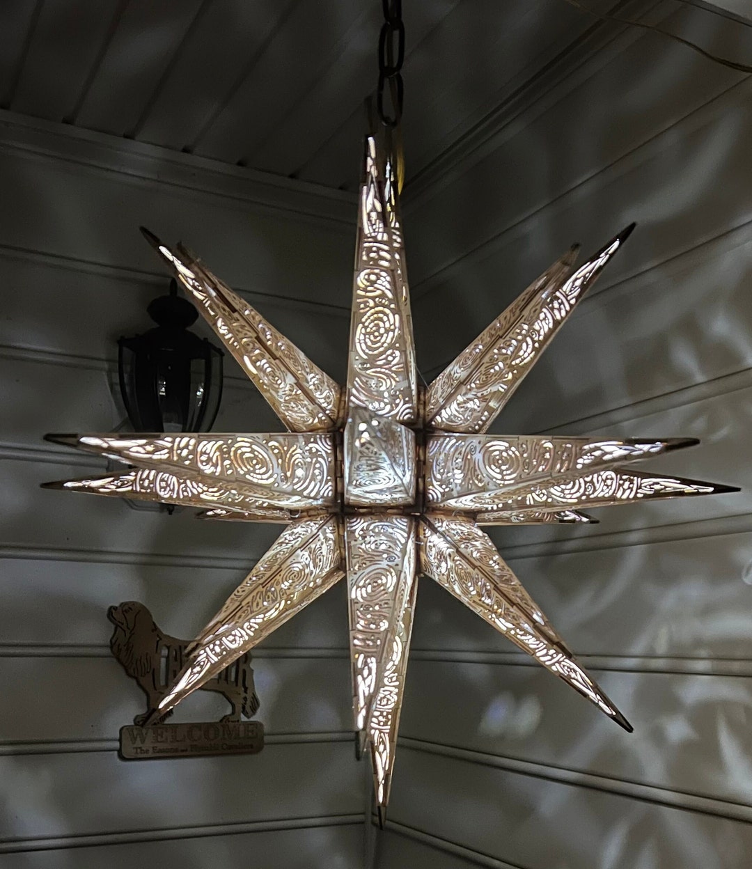 Lighted Star - Starry Night Design - Etsy