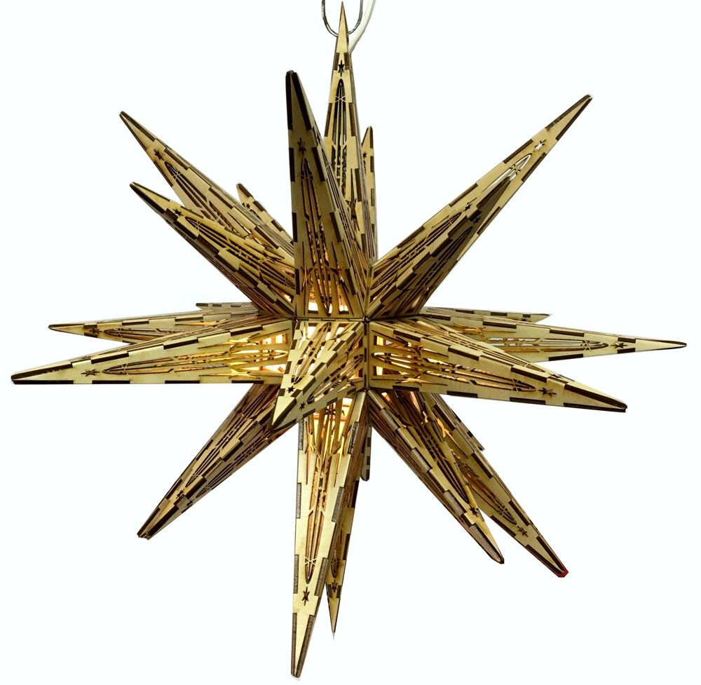 Lighted Star - Cathedral Window Design - Etsy