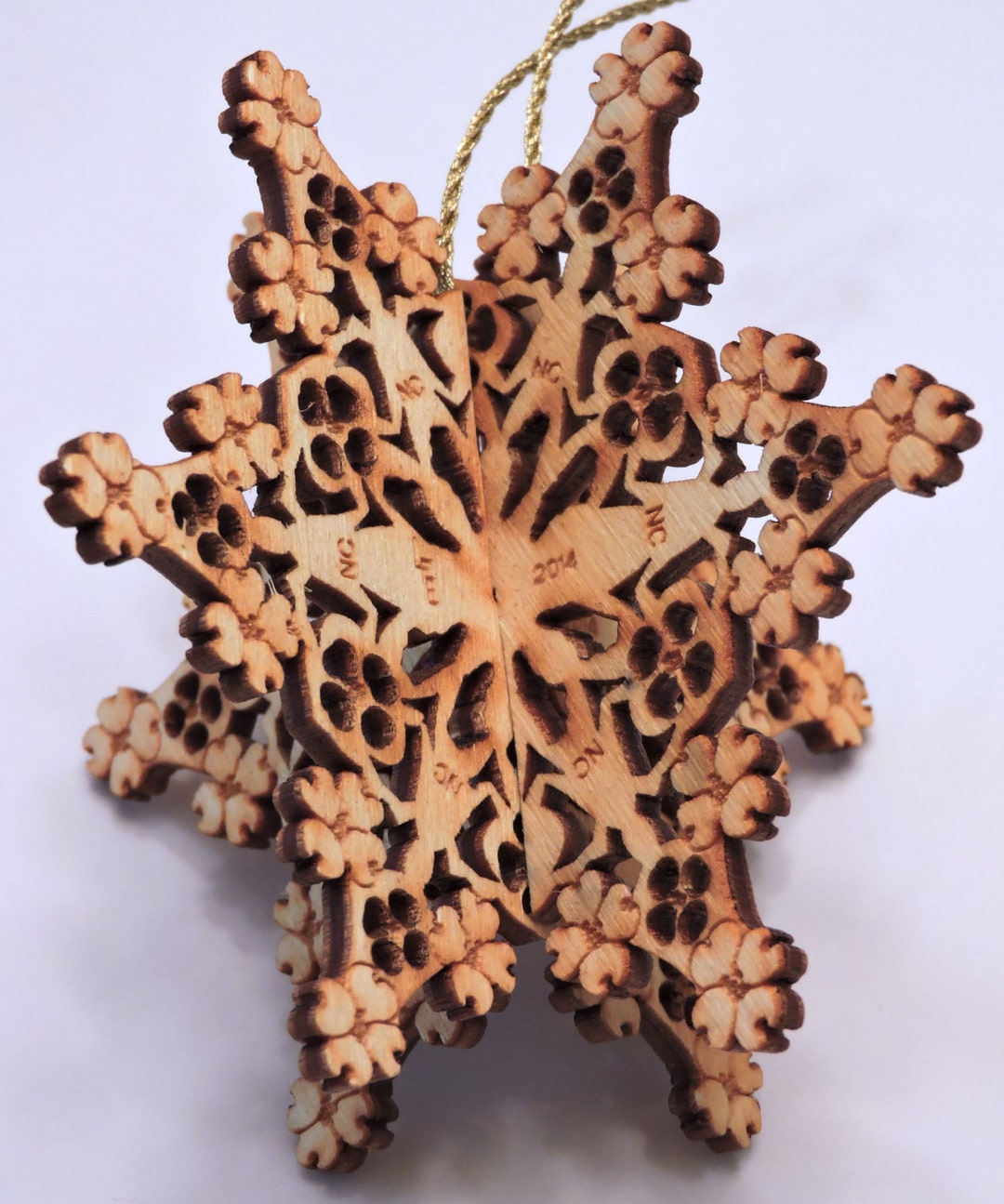 North Carolina Ornament - 3D Laser Cut Wooden Snowflake 2 and Box - Etsy