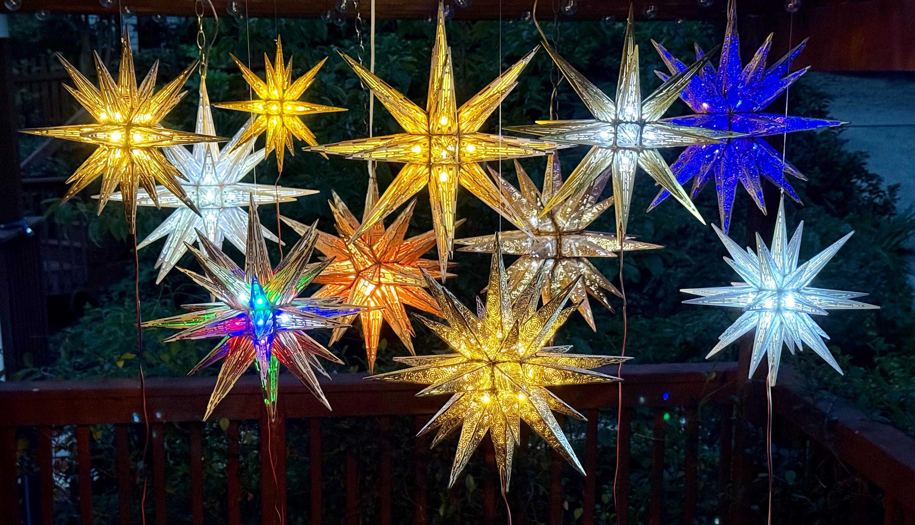 Lighted Star - Starry Night Design - Etsy