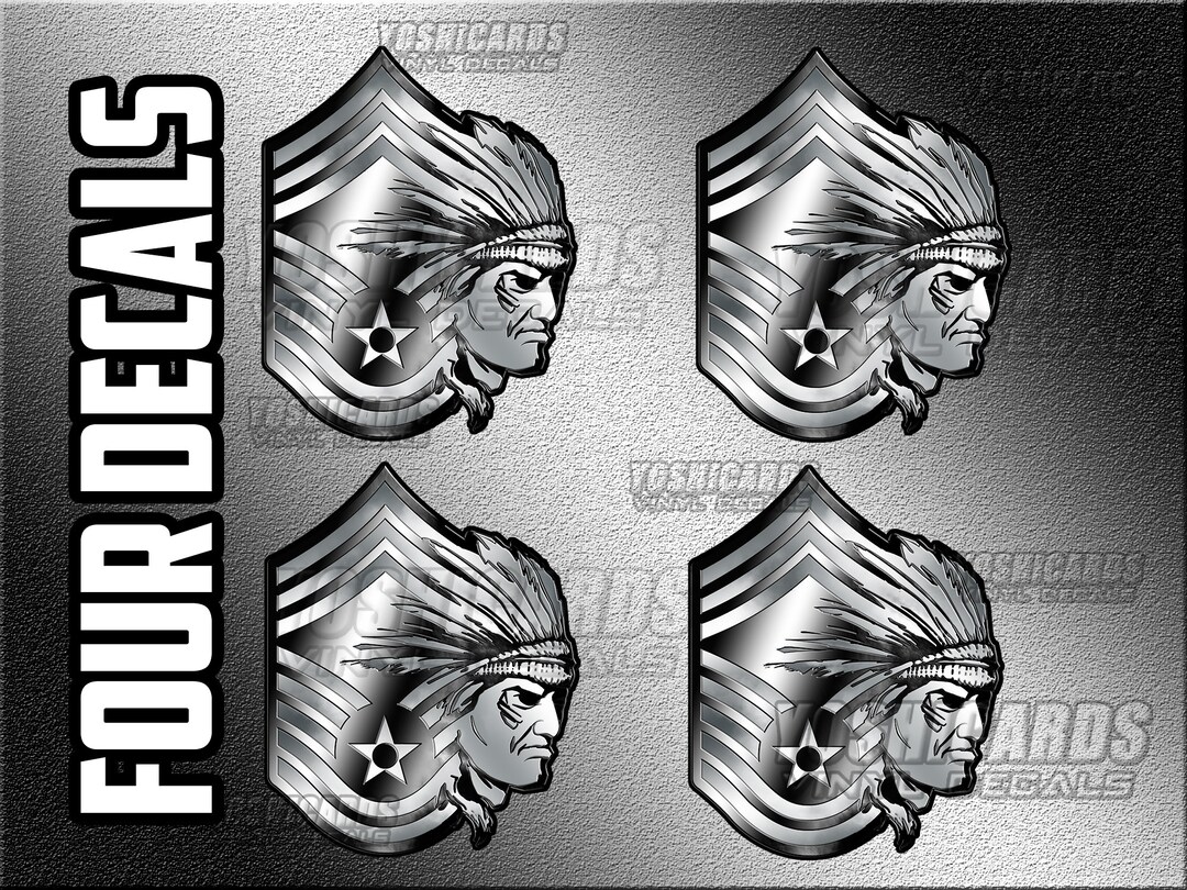 Four Mini Silver Male Chief Master Sergeant CMSGT USAF United States ...