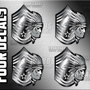 Four Mini Silver Male Chief Master Sergeant CMSGT USAF United States ...