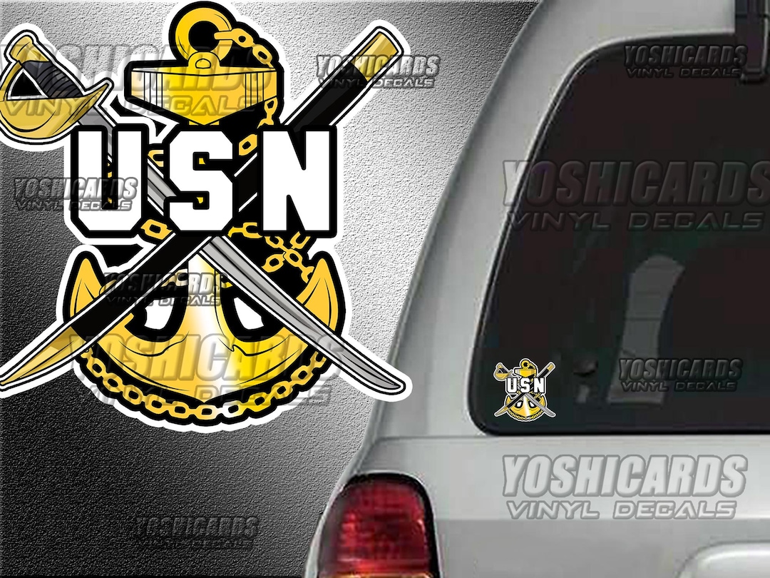 USN Navy E-7 CPO Cutlass Chief Petty Officer Anchor Inspired Car Window ...