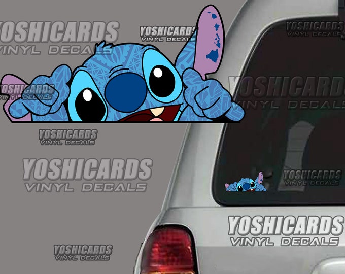 Hawaii Shaka Peeking Stitch Inspired Car Laptop Vinyl Decal - Etsy