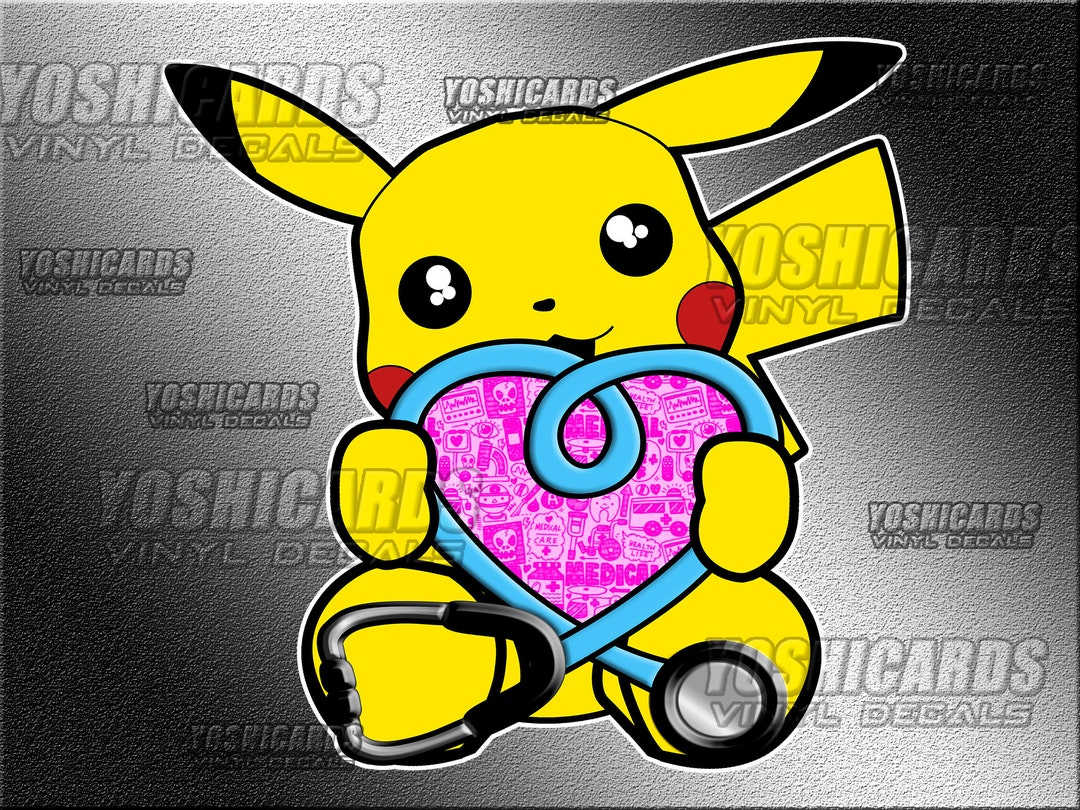 Medical Doctor DHA Pikachu Chibi Stethoscope Inspired Car Window ...