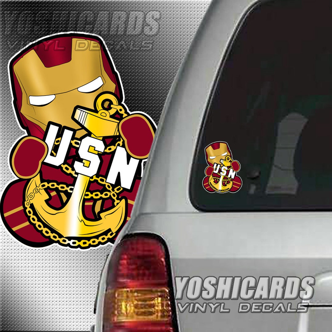 USN Navy E-7 Chief Petty Officer CPO Anchor Iron Man Inspired Car ...