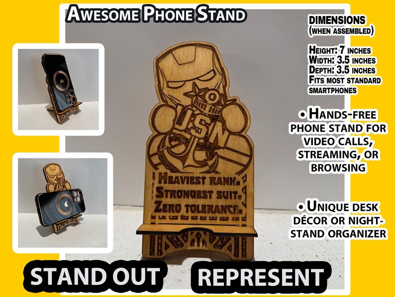 US Navy E9 MCPO Gift Set | Master Iron Chief Anchor Phone Stand & Decal ...